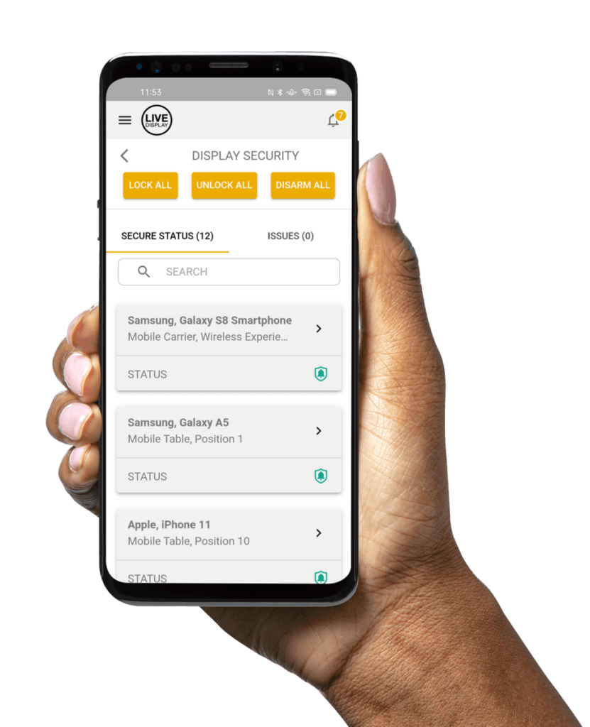 S3100V wireless smarthpone and tablet security - InVue