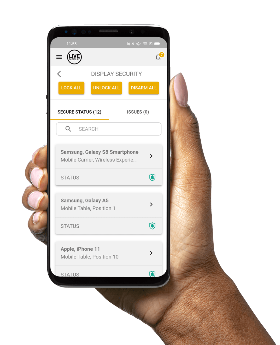 S3100V wireless smarthpone and tablet security - InVue